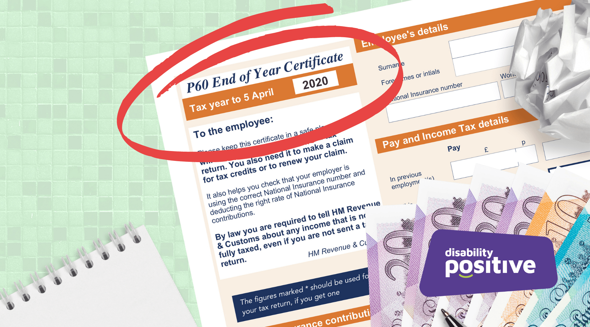 Payroll Service - P60 - Disability Positive
